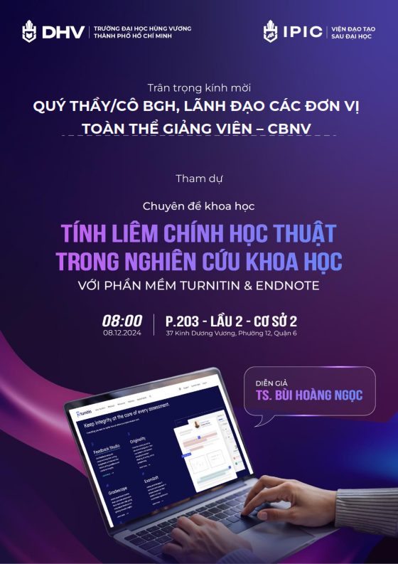 CHUYÊN ĐỀ ĐẶC BIỆT: TÍNH LIÊM CHÍNH HỌC THUẬT TRONG NGHIÊN CỨU KHOA HỌC